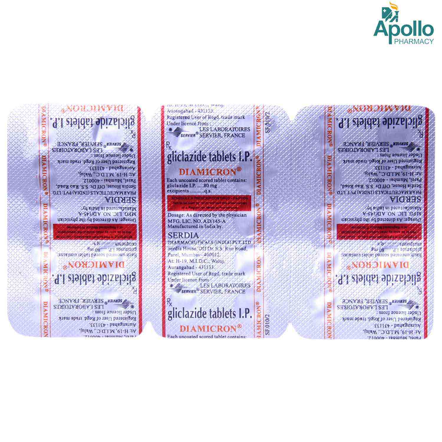 Diamicron Tablet 10's Price, Uses, Side Effects, Composition - Apollo ...