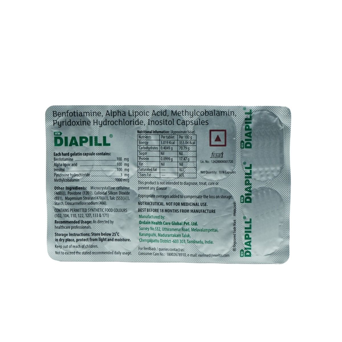 Diapill Capsule 10's Price, Uses, Side Effects, Composition - Apollo ...