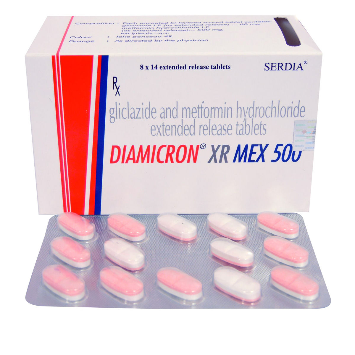 Diamicron XR MEX 500 Tablet 14's Price, Uses, Side Effects, Composition ...