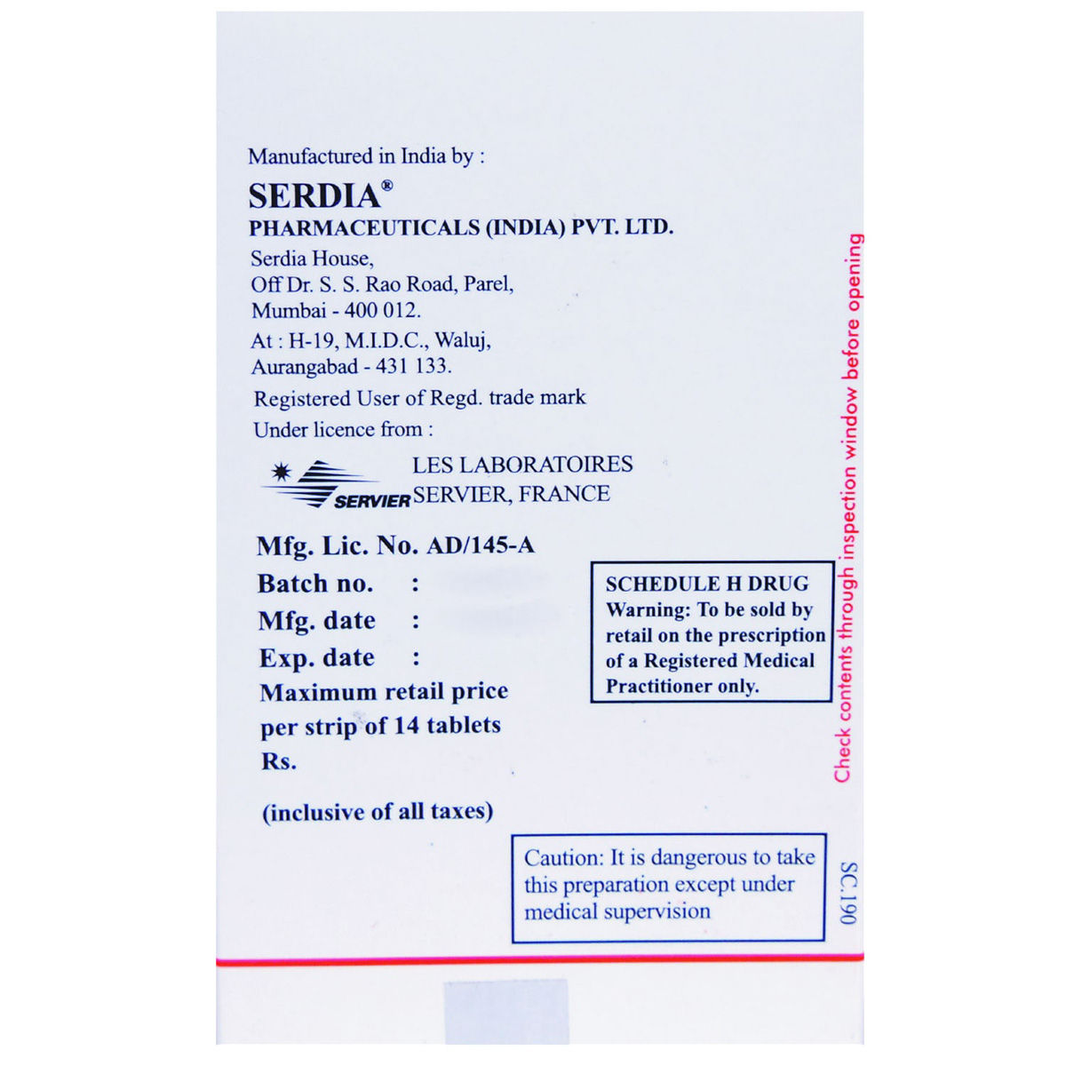 Diamicron XR MEX 500 Tablet 14's Price, Uses, Side Effects, Composition ...