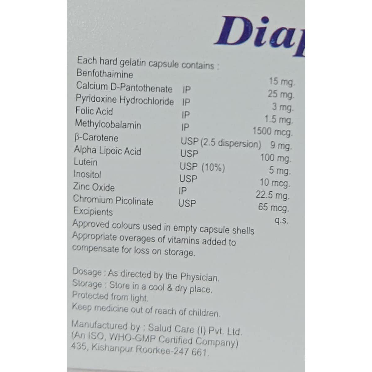 Diapro Capsule 10's Price, Uses, Side Effects, Composition - Apollo ...