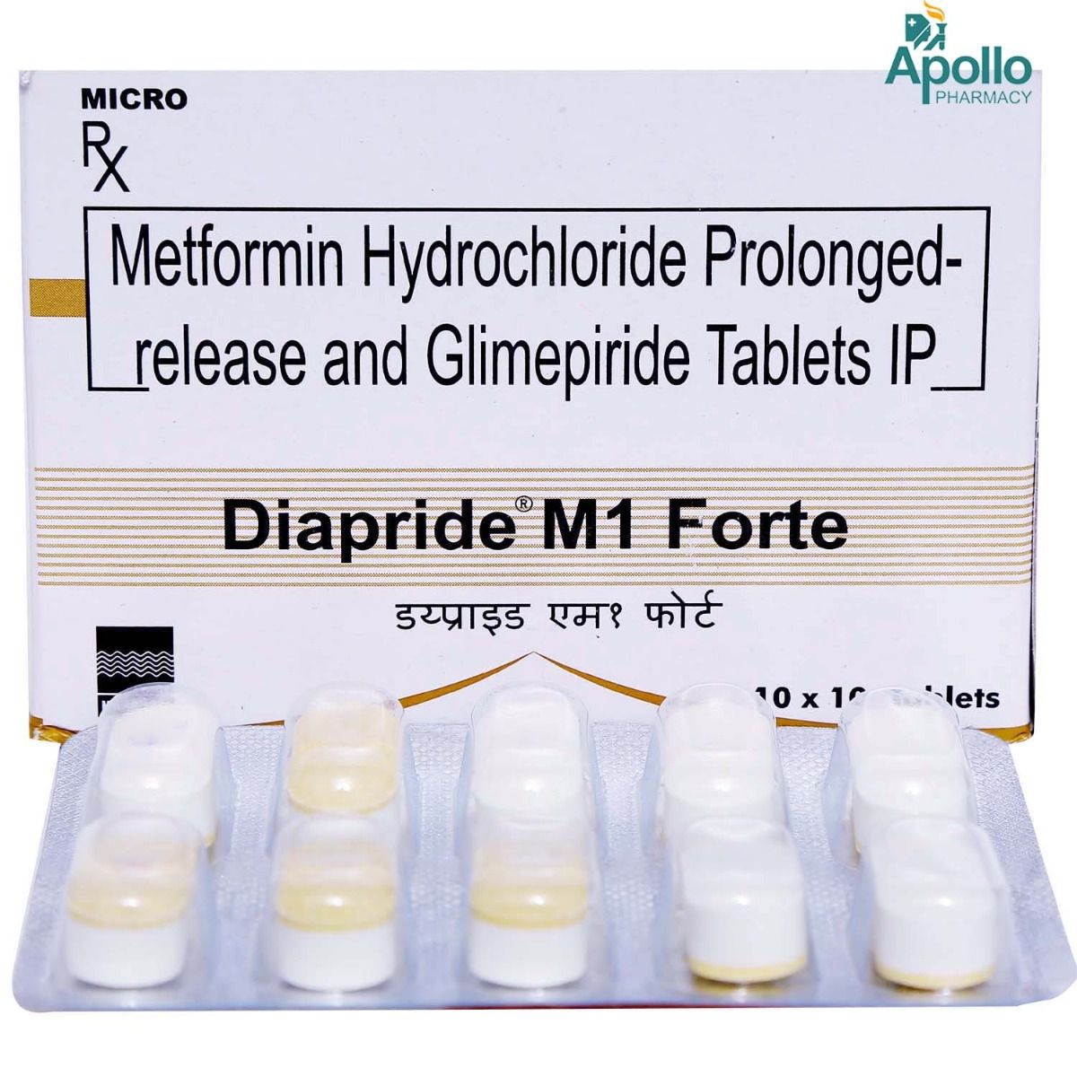 DIAPRIDE M 1MG FORTE TABLET Price, Uses, Side Effects, Composition ...