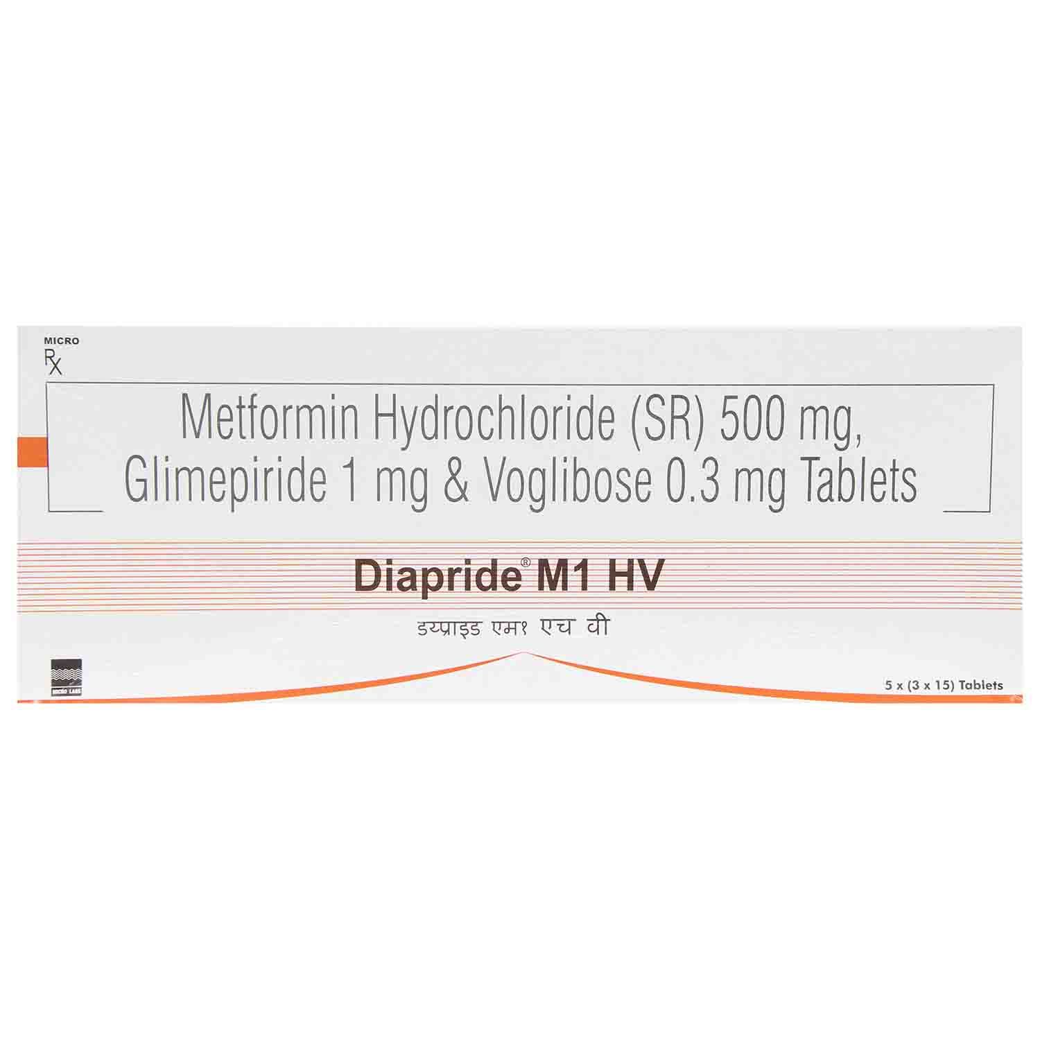 Diapride M1 Hv Tablet 15's Price, Uses, Side Effects, Composition ...
