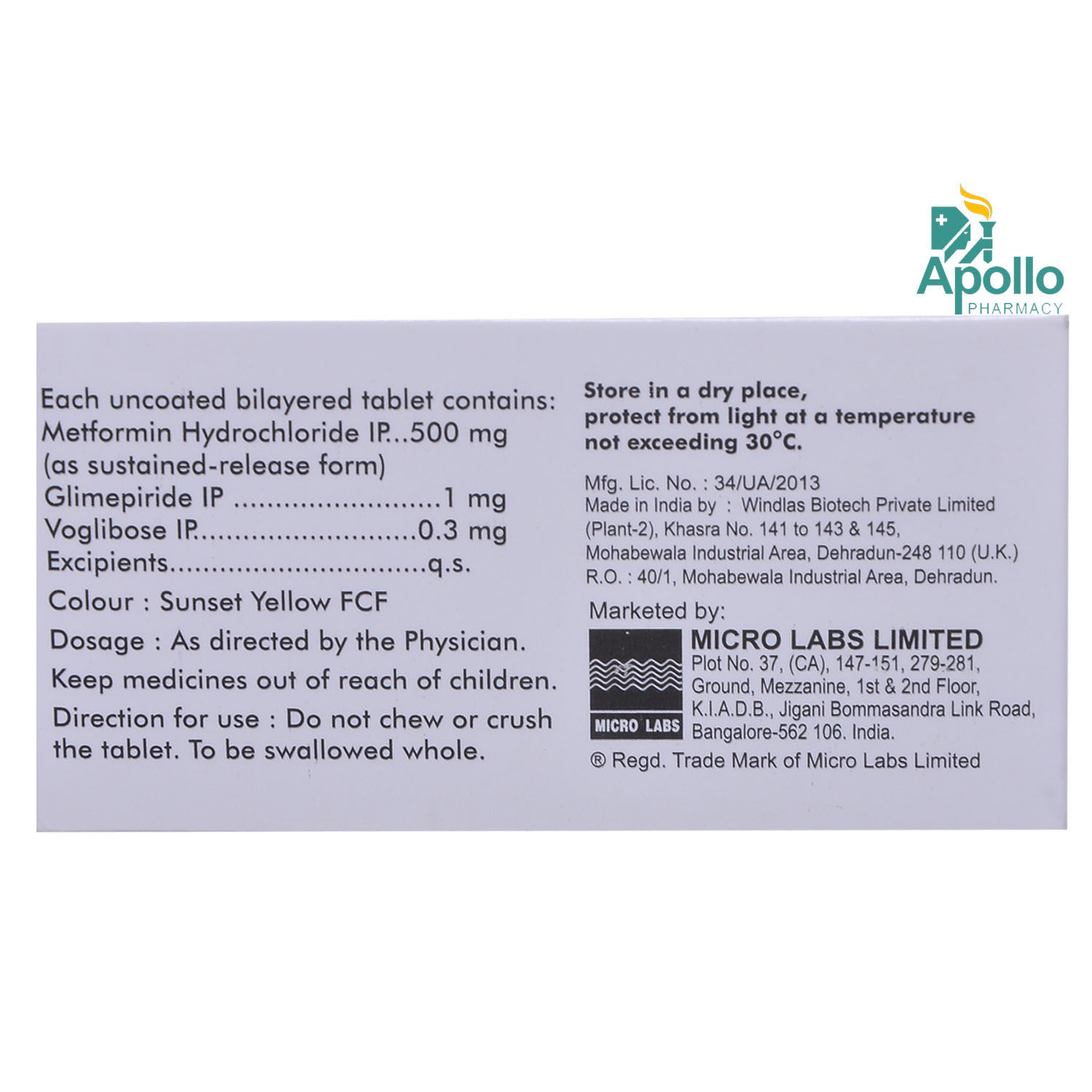 DIAPRIDE M1 HV TABLET 10'S Price, Uses, Side Effects, Composition ...