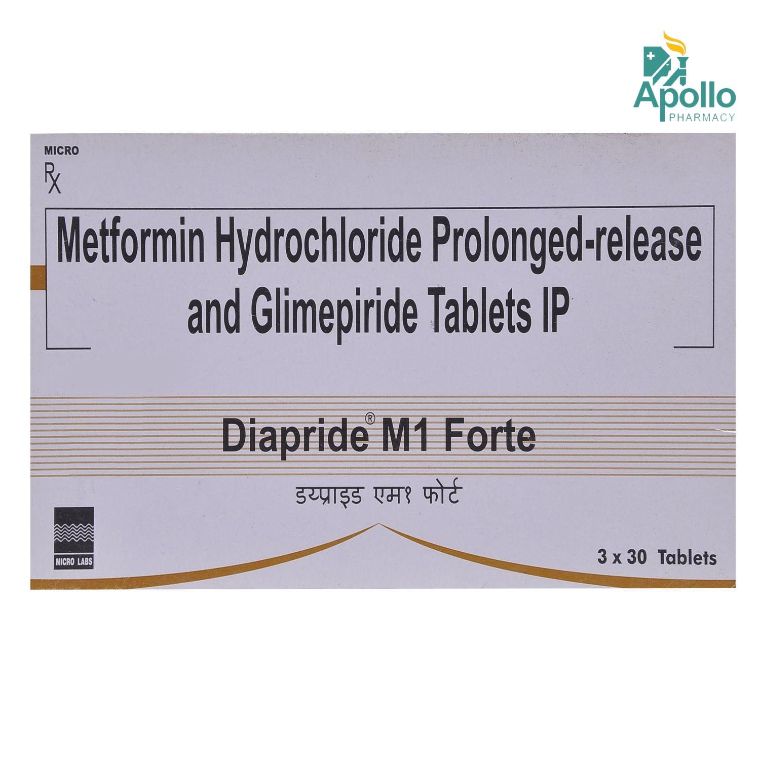 DIAPRIDE M1 FORTE TABLET 30'S Price, Uses, Side Effects, Composition ...