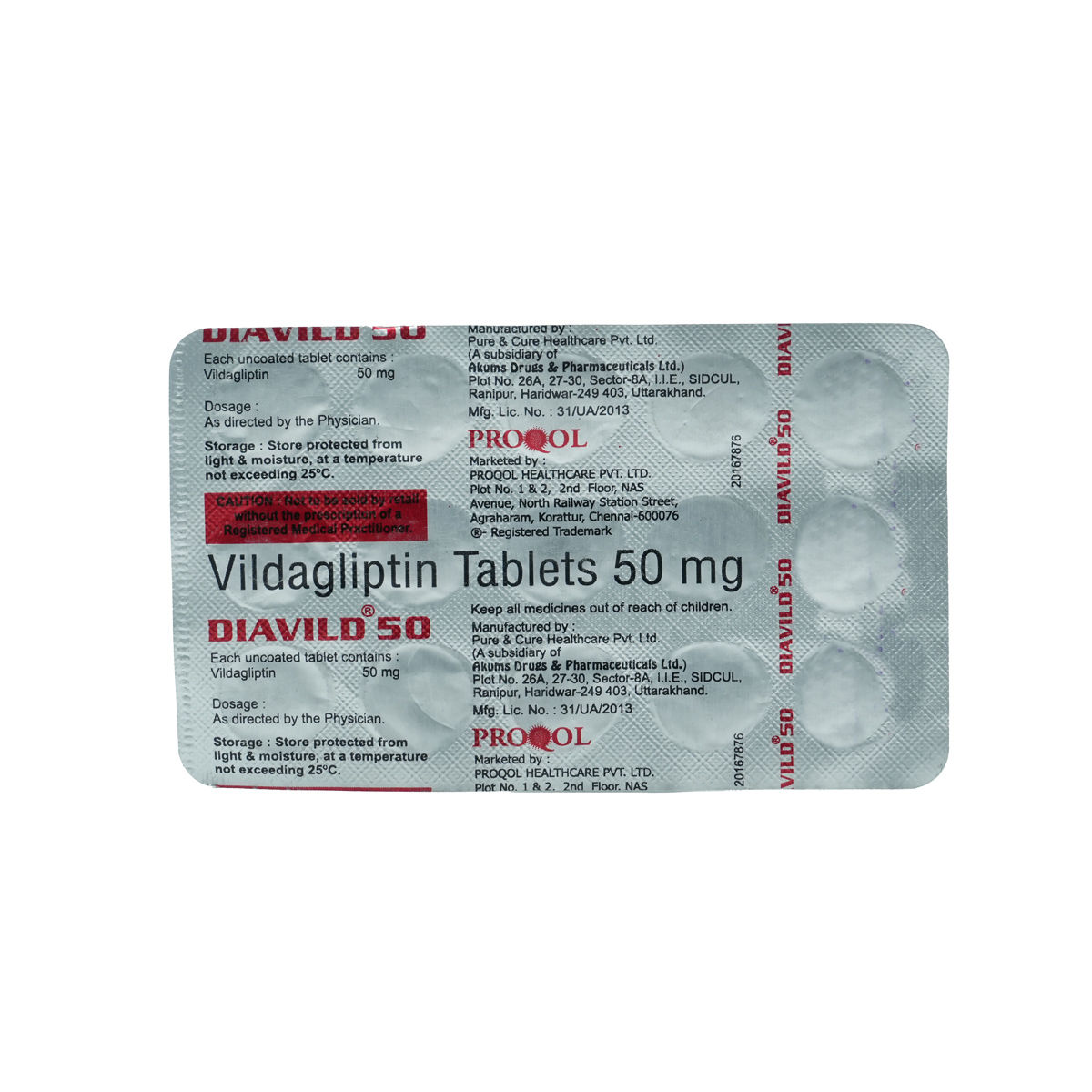 Diavild 50Mg Tablet 15'S Price, Uses, Side Effects, Composition ...