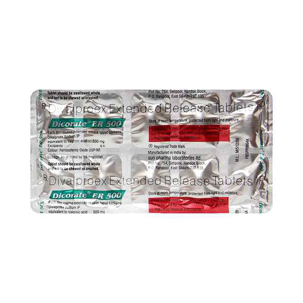 Dicorate ER 500 Tablet 10's Price, Uses, Side Effects, Composition - Apollo Pharmacy