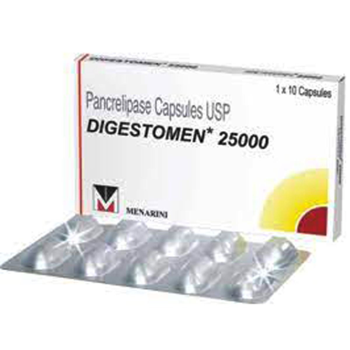 Digestomen 25000 Capsule 10's Price, Uses, Side Effects, Composition ...