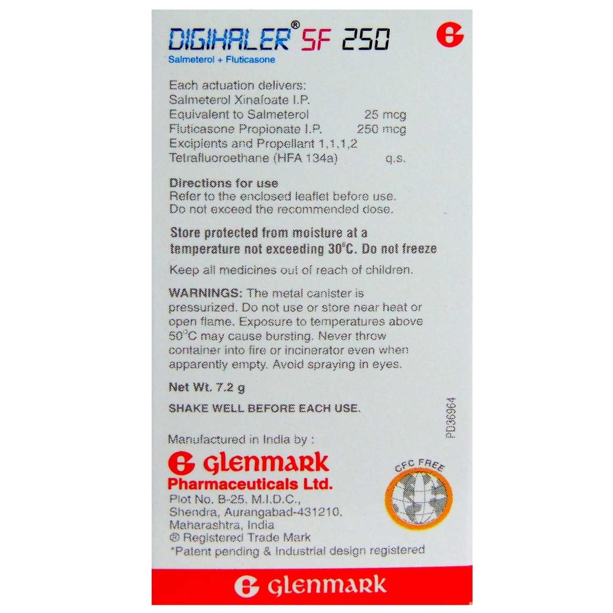 Digihaler SF 250 Inhaler 120 mdi Price, Uses, Side Effects, Composition ...