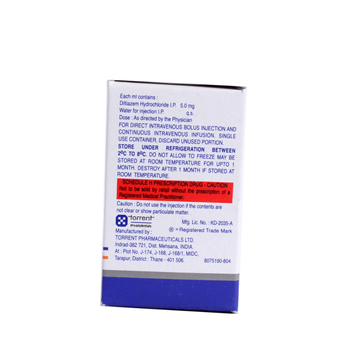 Dilzem IV Injection 5 ml Price, Uses, Side Effects, Composition ...