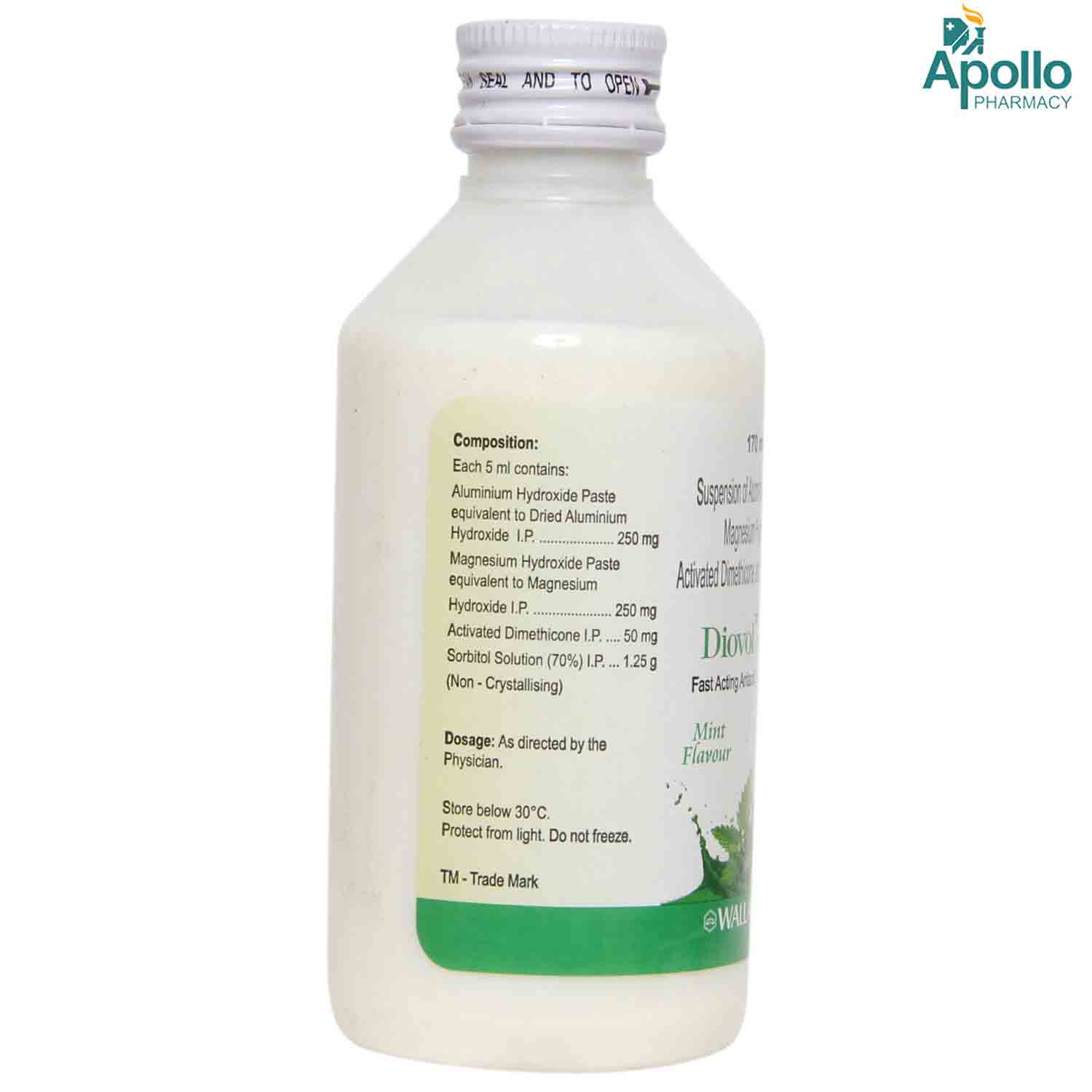 DIOVOL SUSPENSION MINT 170ML Price, Uses, Side Effects, Composition ...