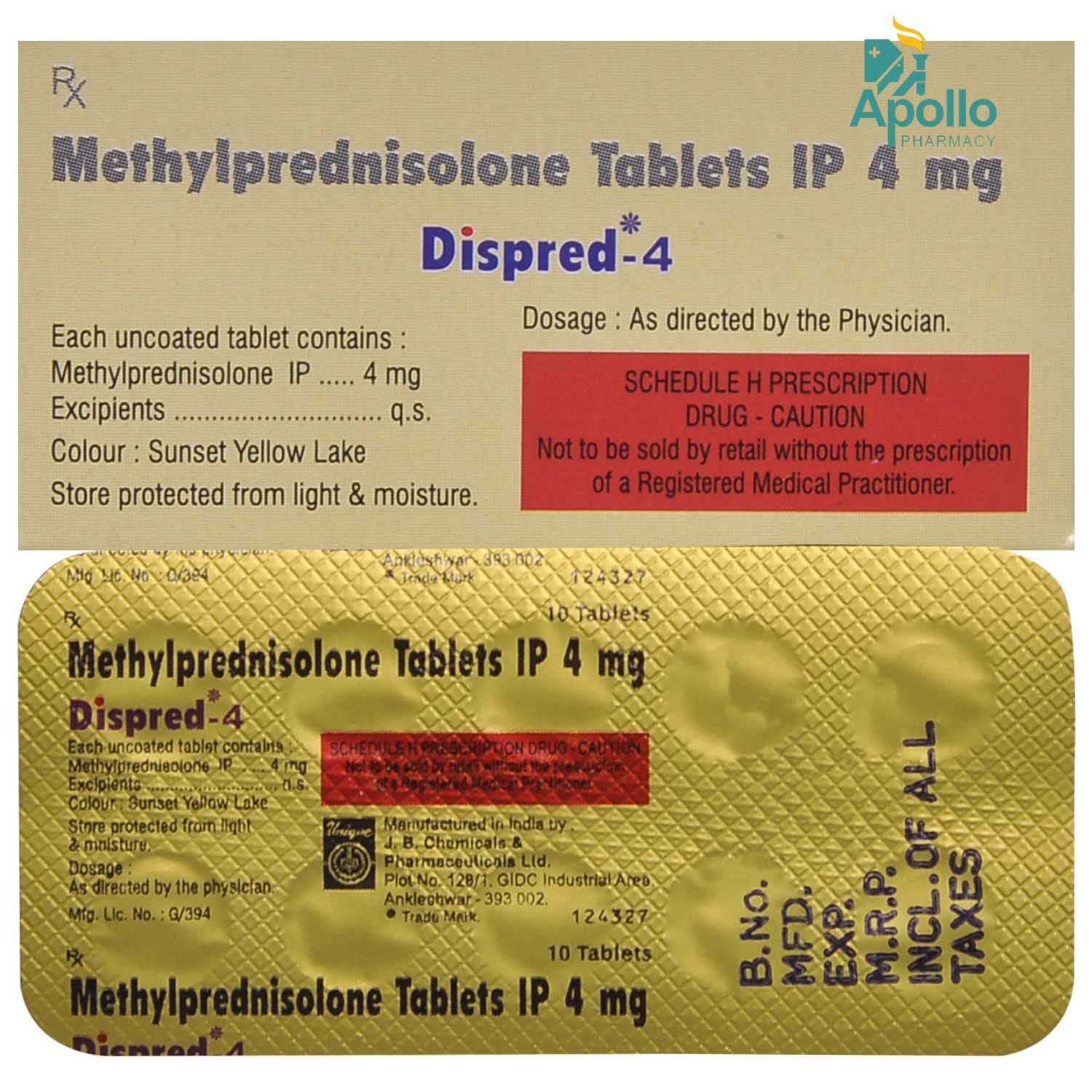 Dispred 4 mg Tablet 10's Price, Uses, Side Effects, Composition ...