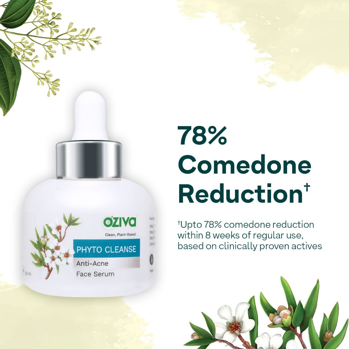OZiva Phyto Cleanse Anti-Acne Face Serum, 30 ml Price, Uses, Side ...