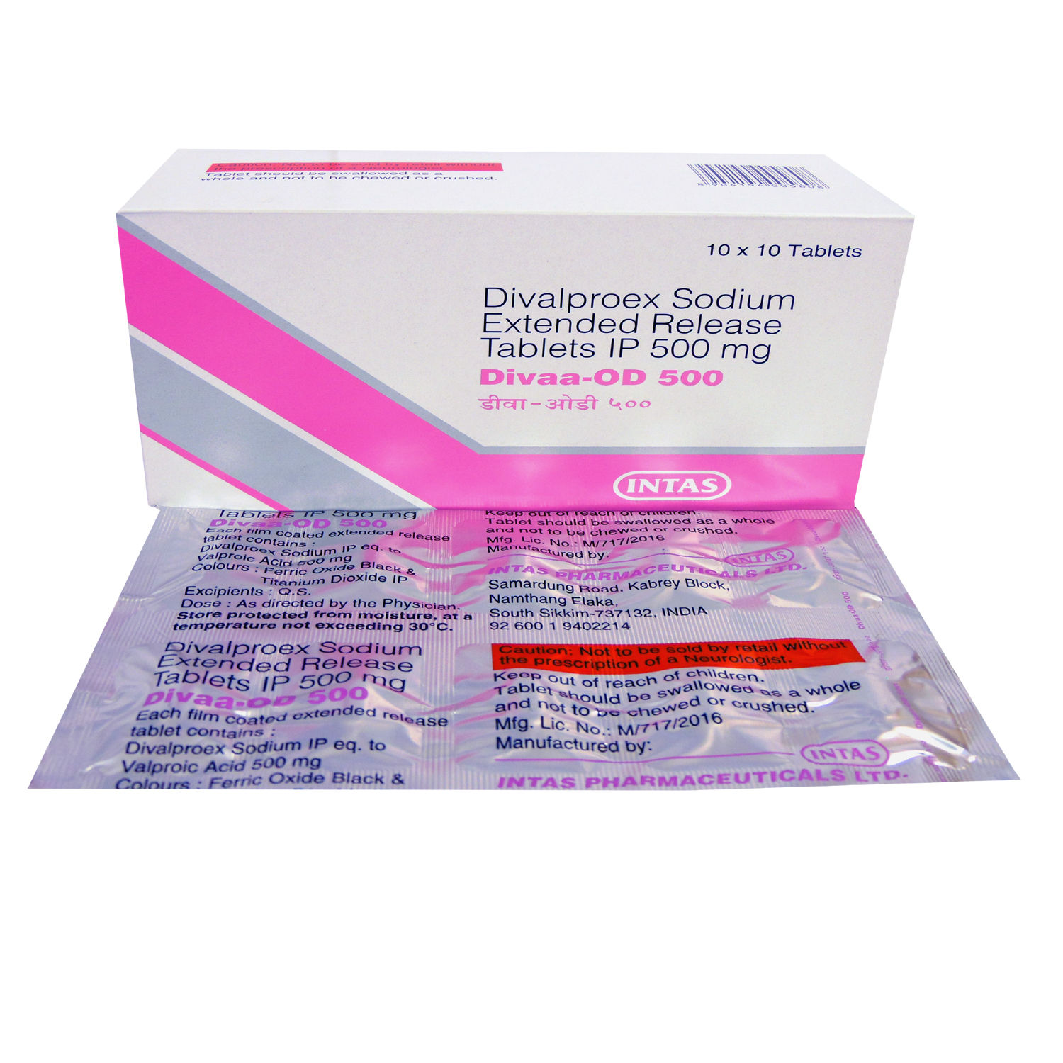 Divaa OD 500mg Tablet 10's Price, Uses, Side Effects, Composition - Apollo Pharmacy