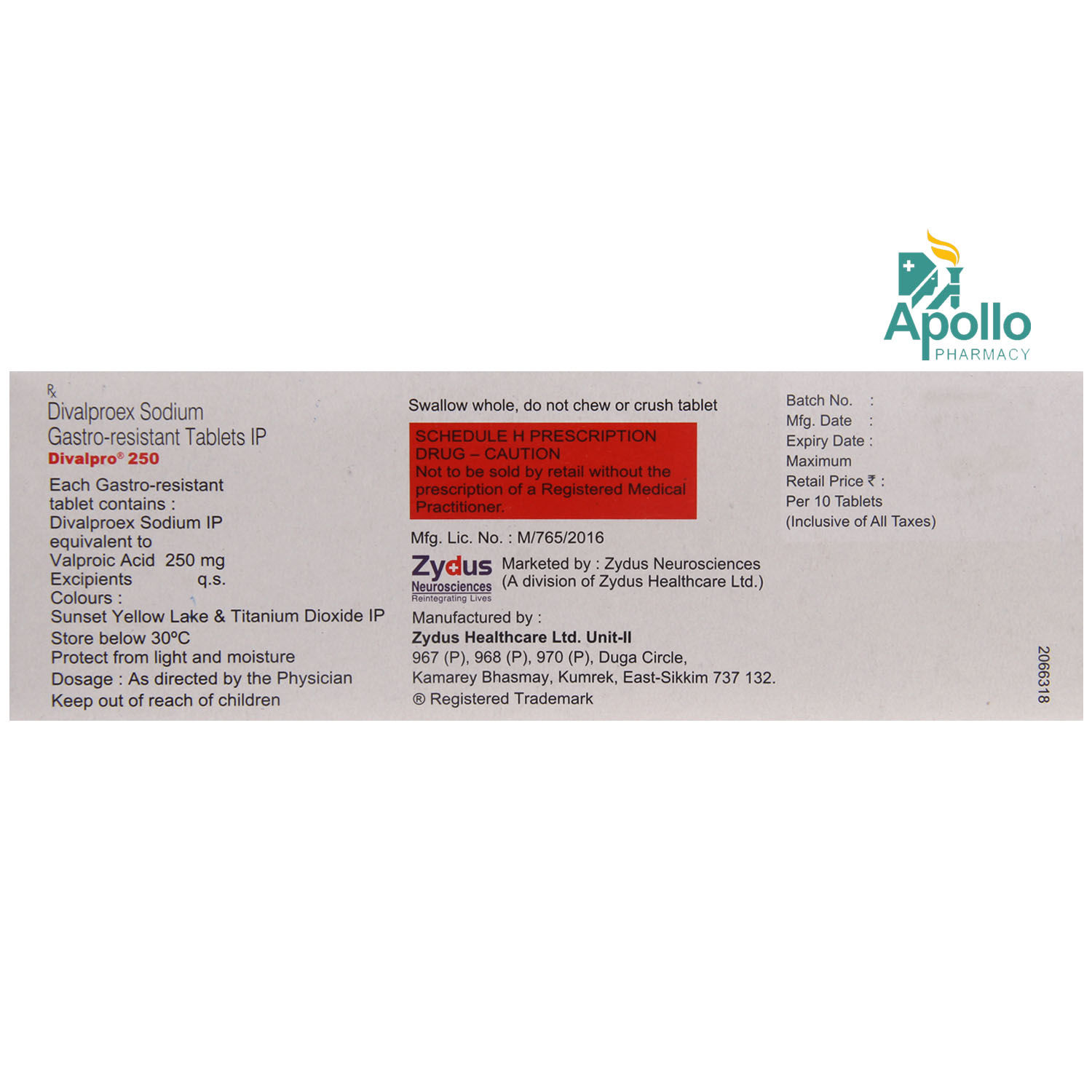 Divalpro 250 Tablet 10's Price, Uses, Side Effects, Composition ...