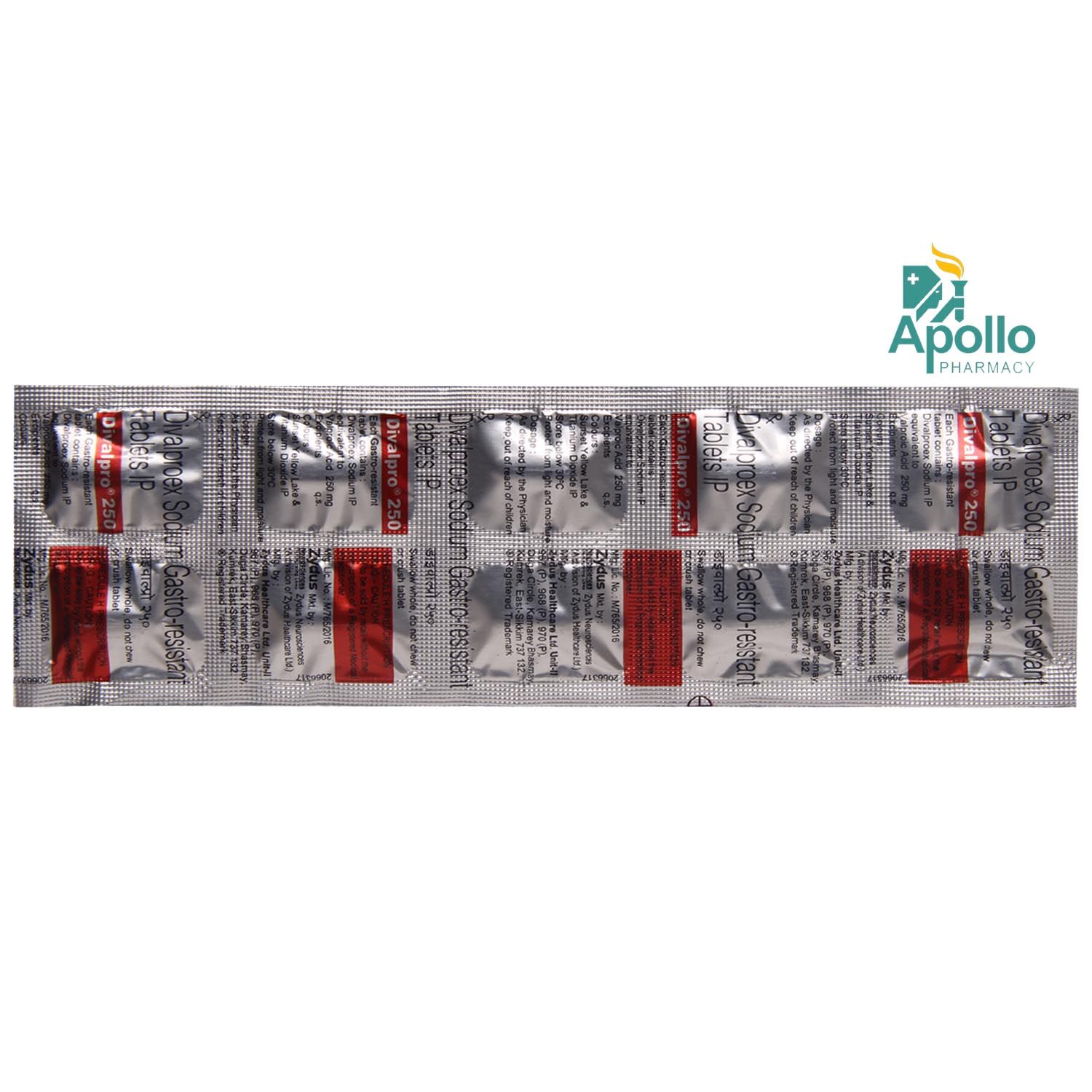 Divalpro 250 Tablet 10's Price, Uses, Side Effects, Composition ...
