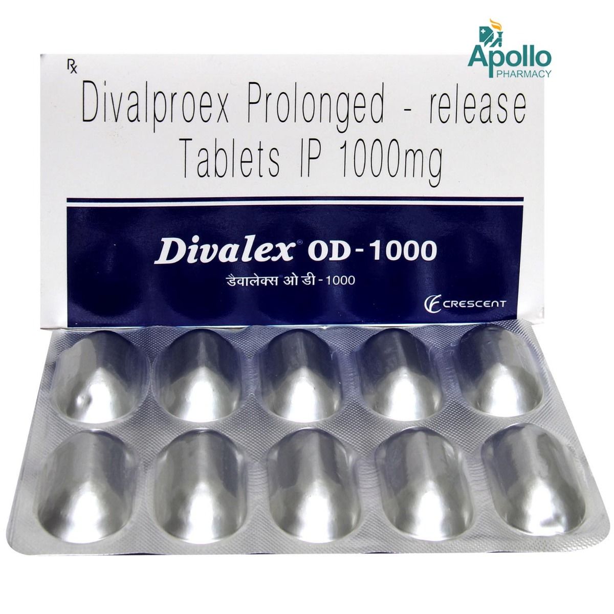 Divalex OD 1000 Tablet 10's Price, Uses, Side Effects, Composition - Apollo Pharmacy