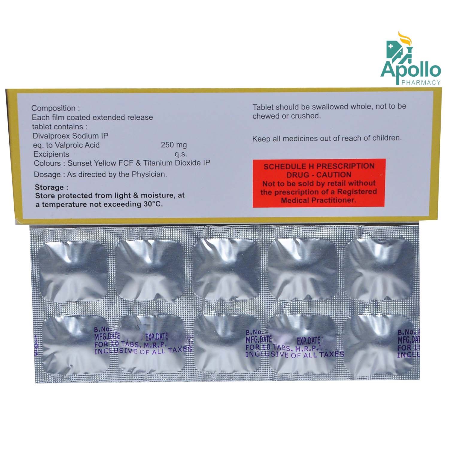 Divalgress-ER 250 Tablet 10's Price, Uses, Side Effects, Composition ...