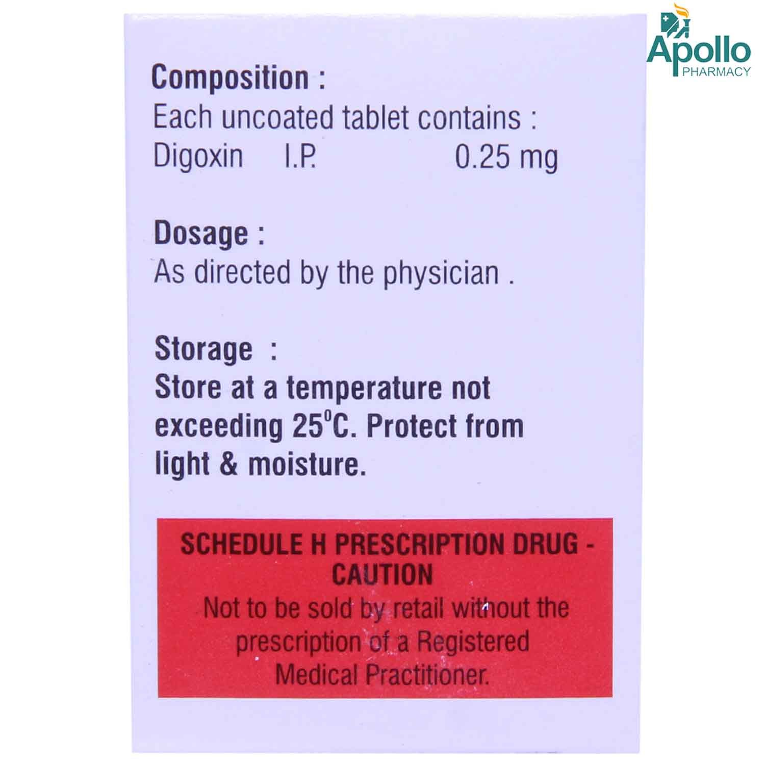 Dixin 0.25 mg Tablet 10's Price, Uses, Side Effects, Composition ...