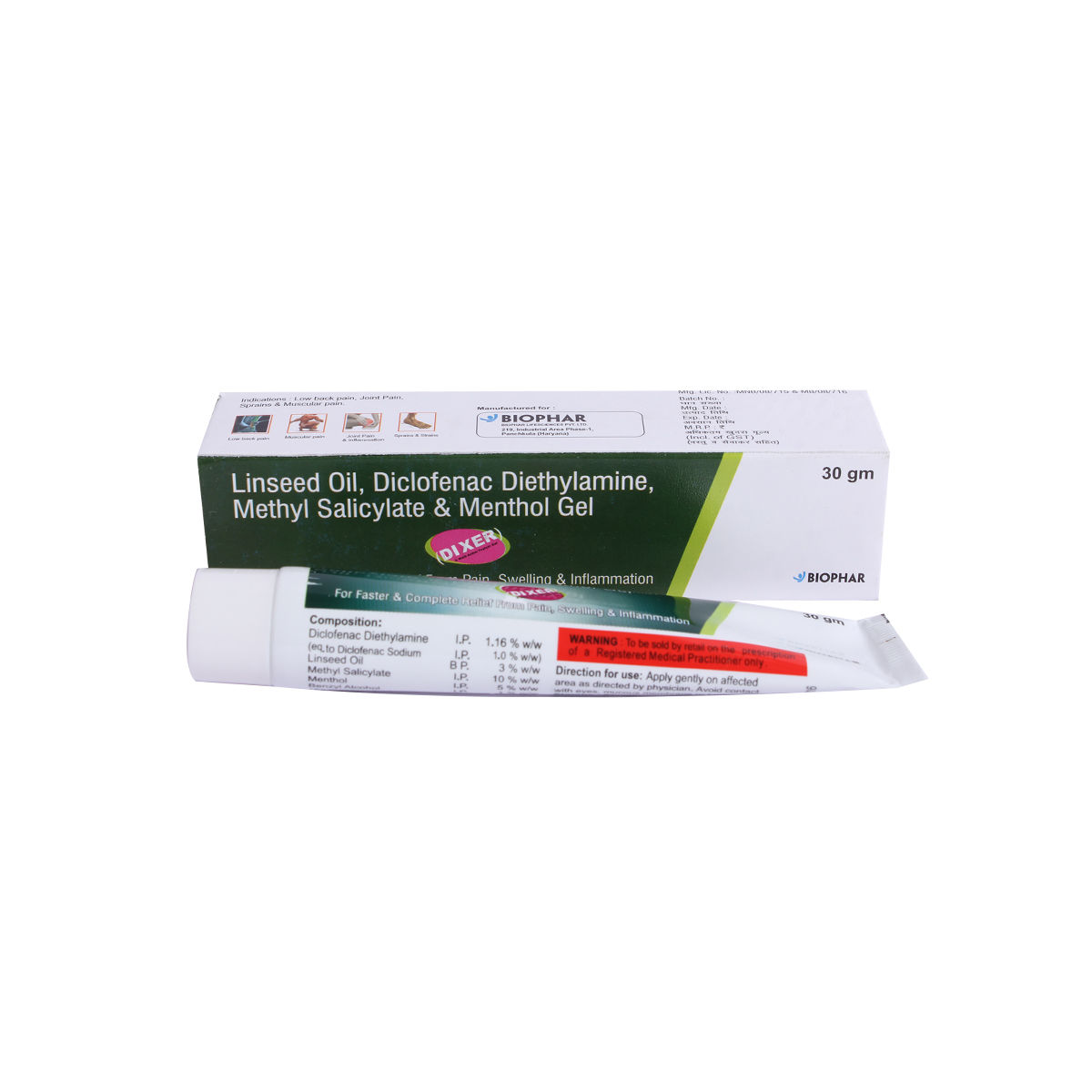 Dixer Gel 30 gm Price, Uses, Side Effects, Composition - Apollo Pharmacy