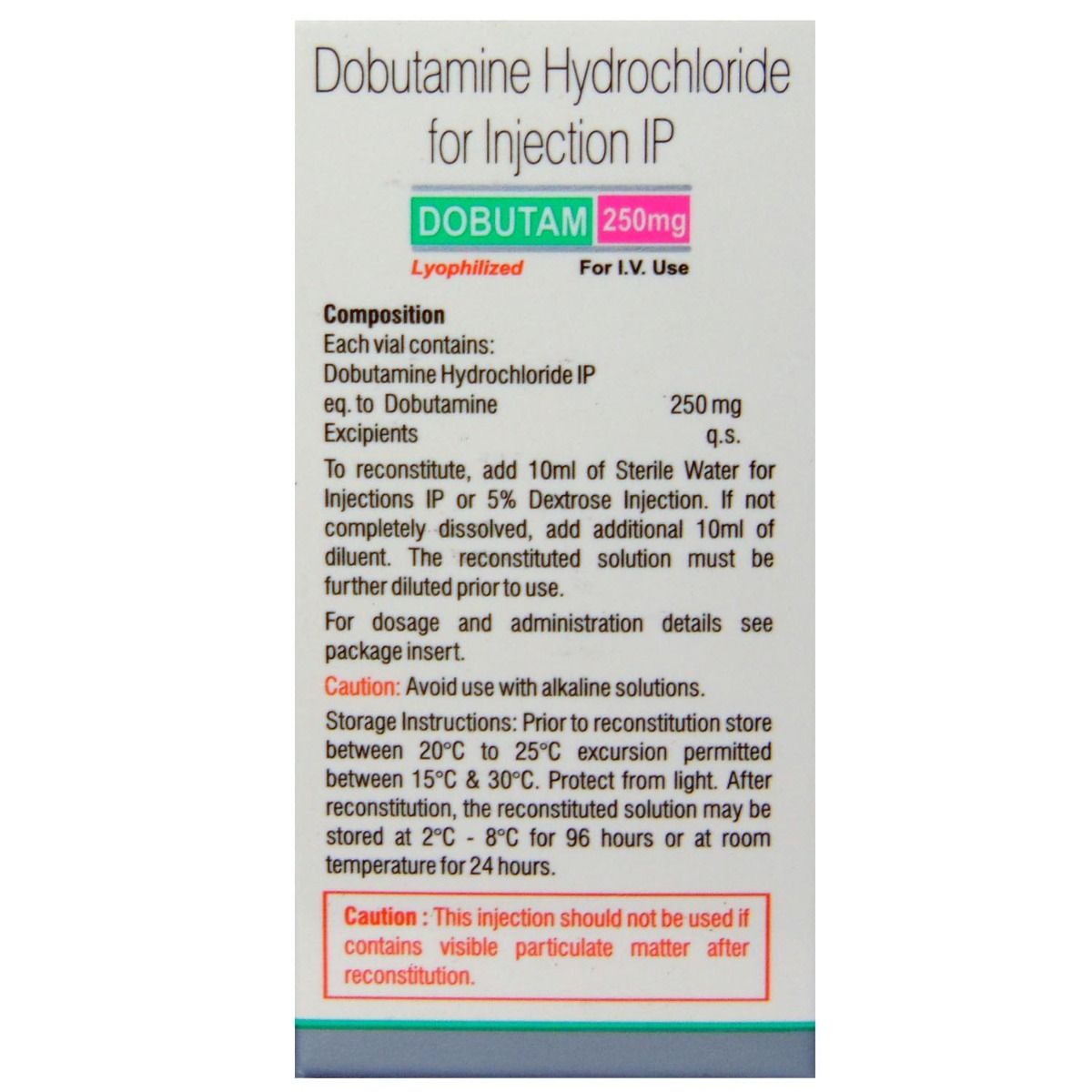 Dobutam 250mg Injection 5ml Price, Uses, Side Effects, Composition ...