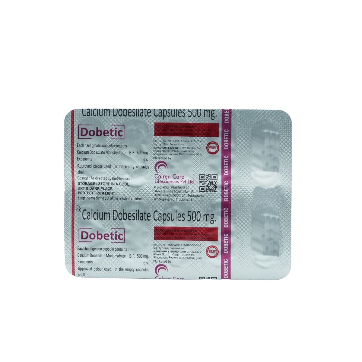 DOBETIC 500MG CAPSULE 10'S Price, Uses, Side Effects, Composition ...