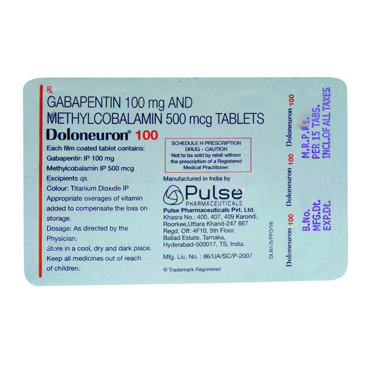 Doloneuron 100 Tablet 15's Price, Uses, Side Effects, Composition ...