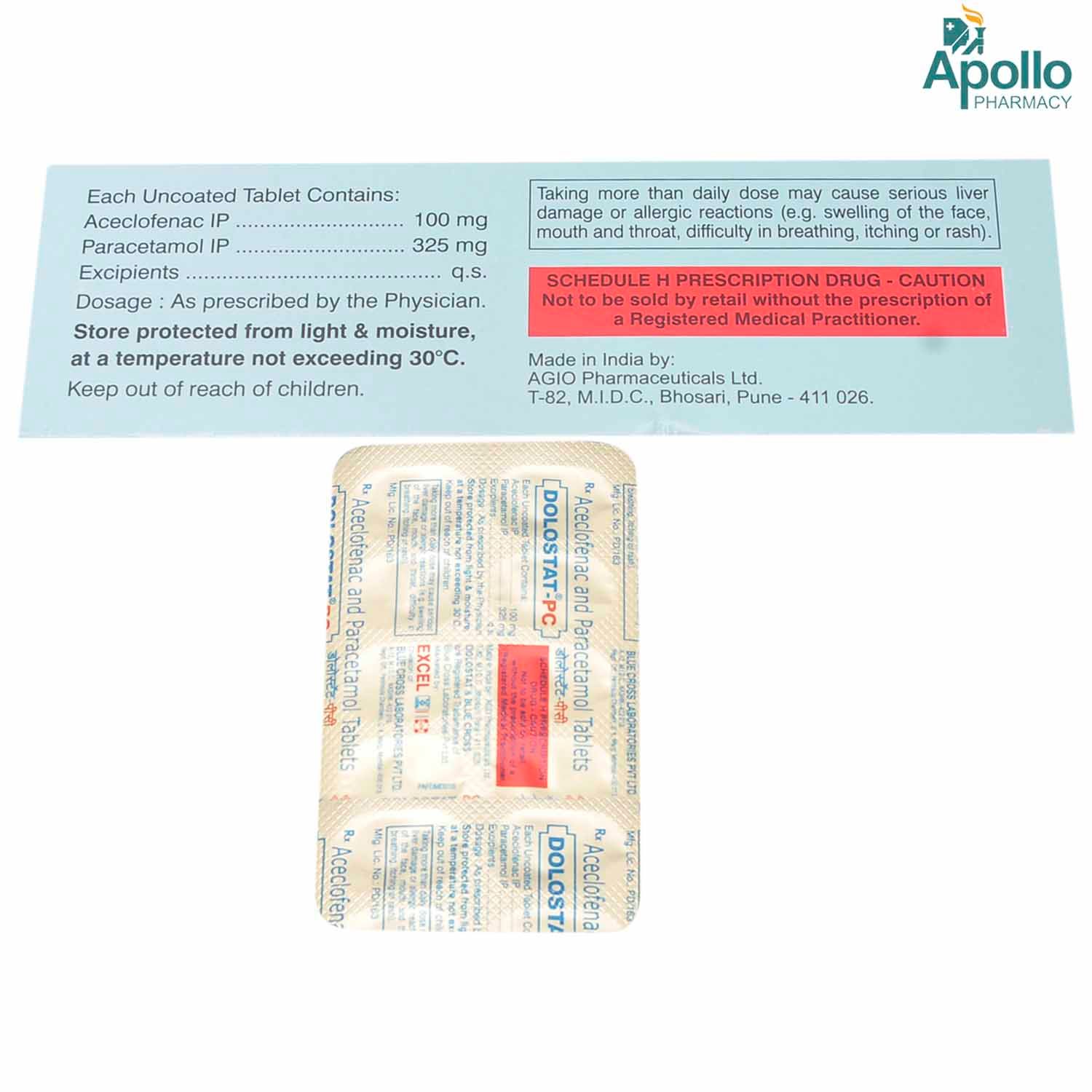 Dolostat PC Tablet 10's Price, Uses, Side Effects, Composition - Apollo ...