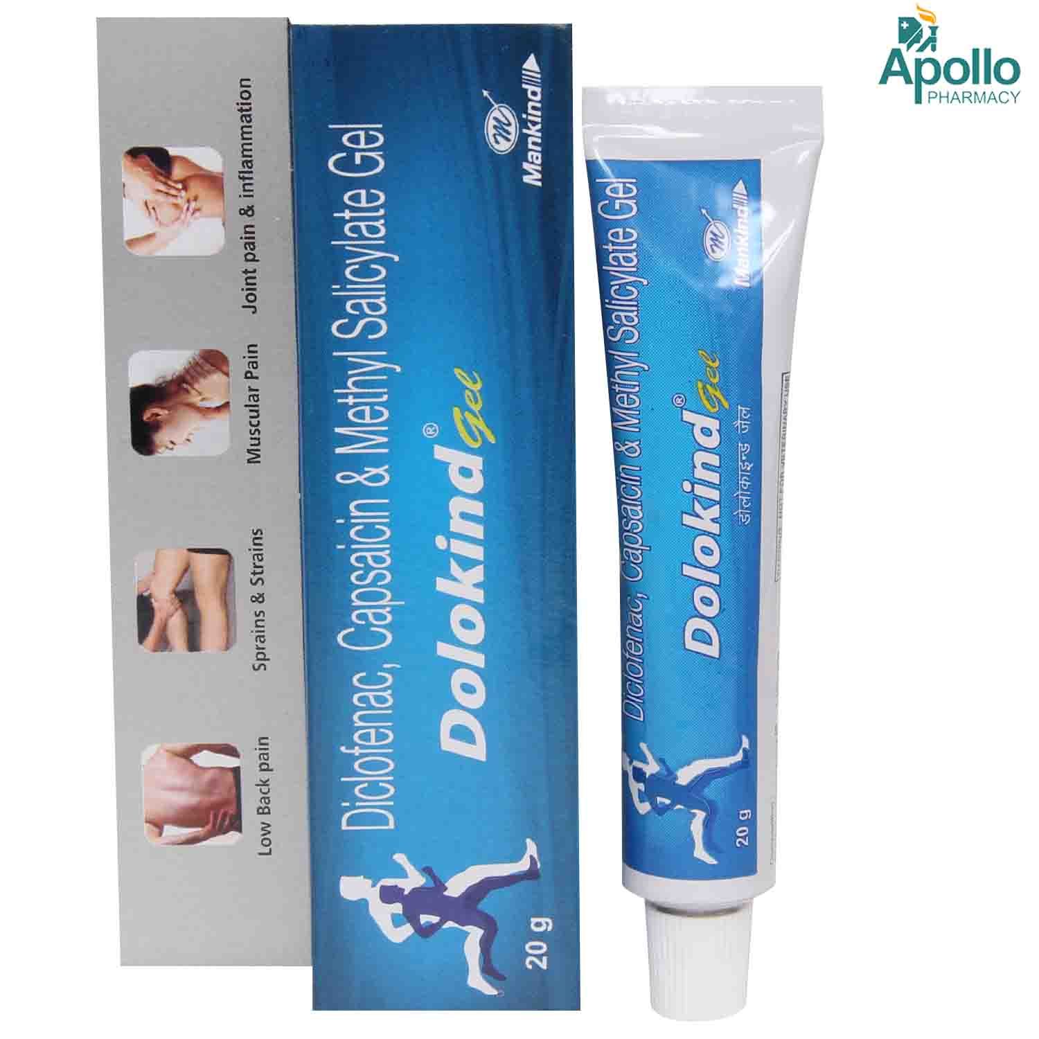 Dolokind Gel 20 gm Price, Uses, Side Effects, Composition - Apollo Pharmacy