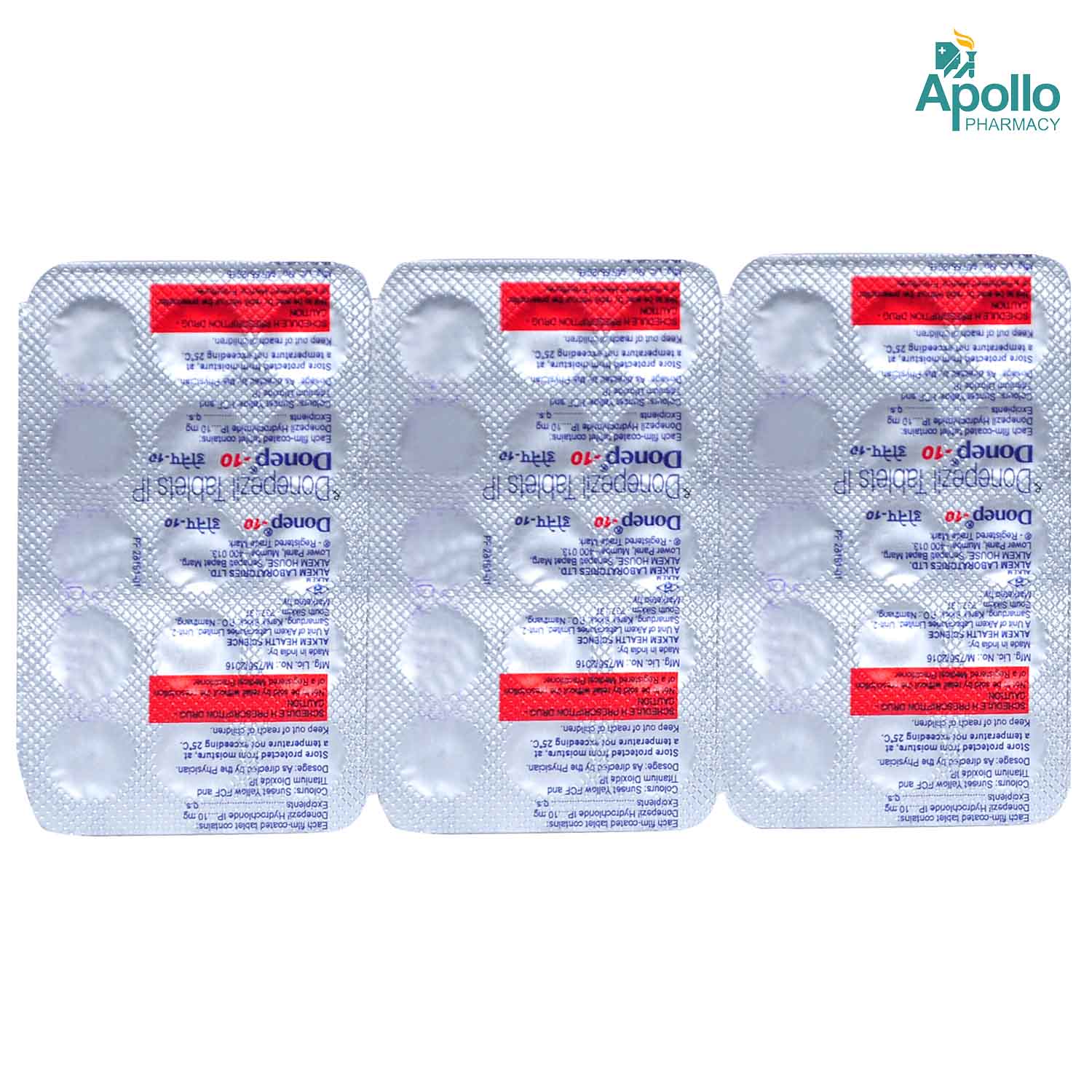 Donep-10 Tablet 10's Price, Uses, Side Effects, Composition - Apollo ...