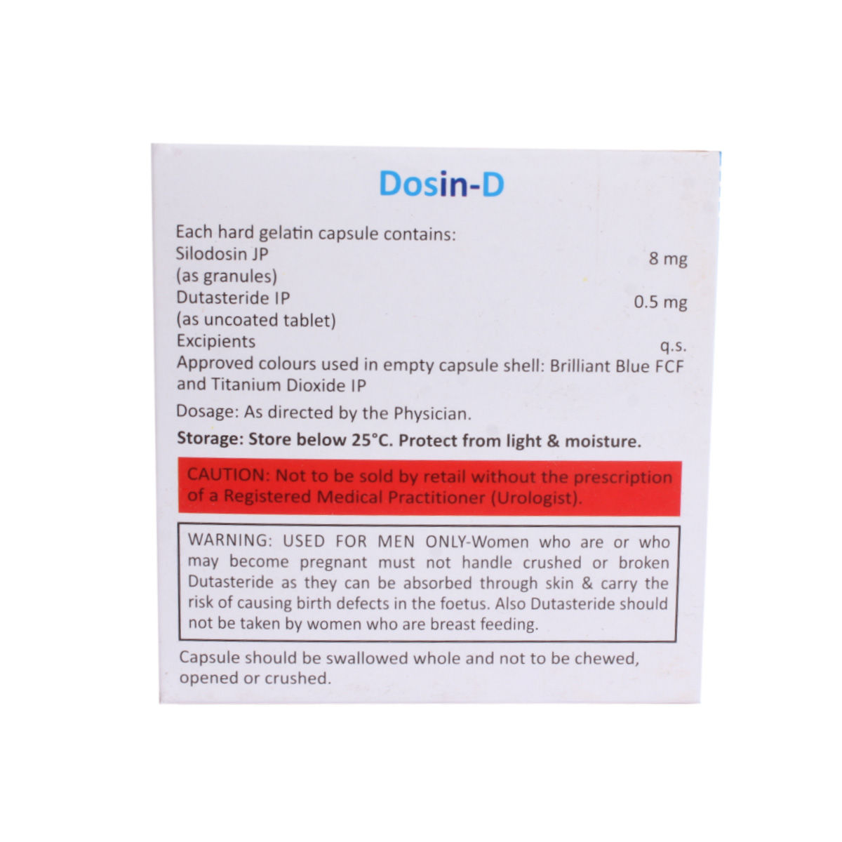 Dosin-D 0.5mg Capsule 10's Price, Uses, Side Effects, Composition ...