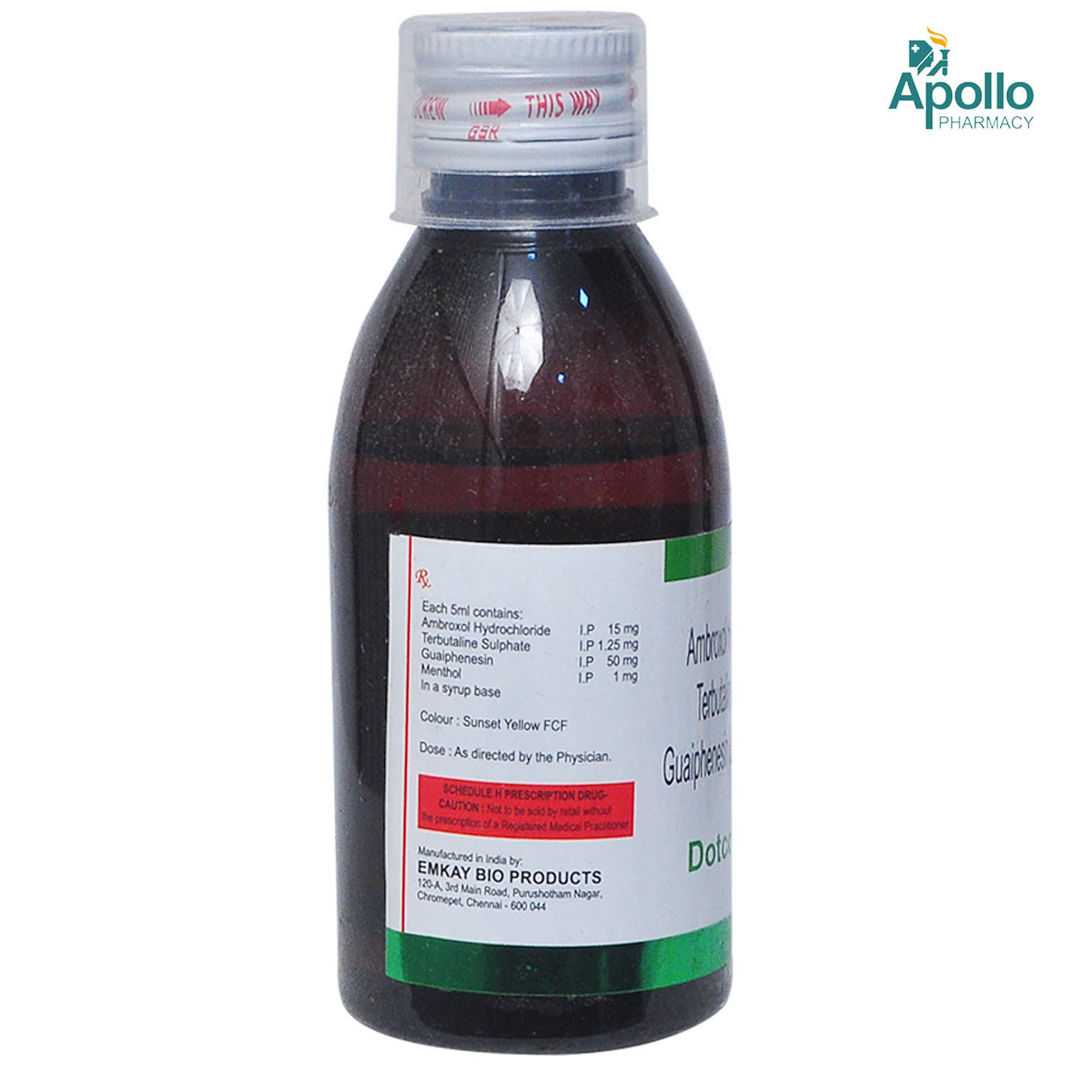 Dotcoff M Syrup 100 ml Price, Uses, Side Effects, Composition - Apollo ...