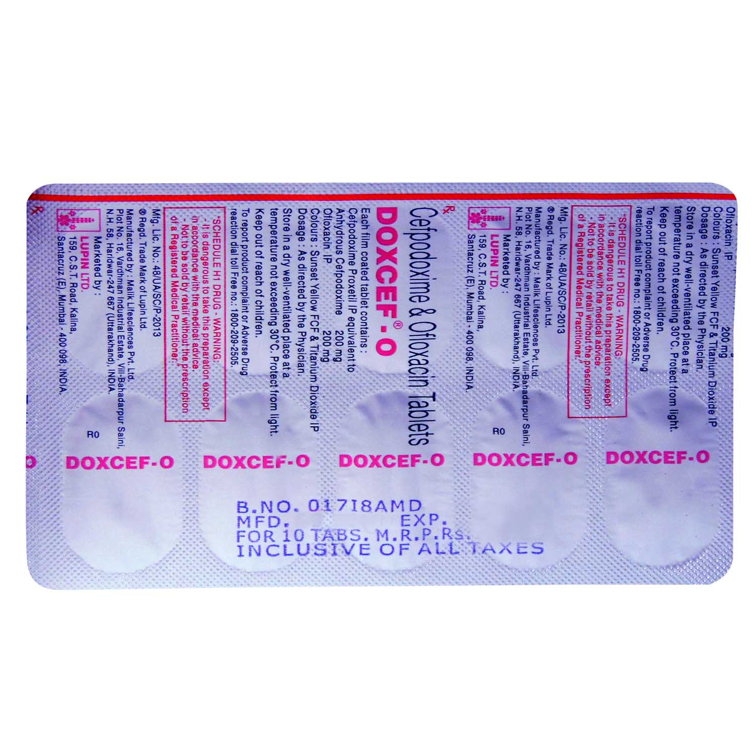 DOXCEF O TABLET Price, Uses, Side Effects, Composition - Apollo Pharmacy