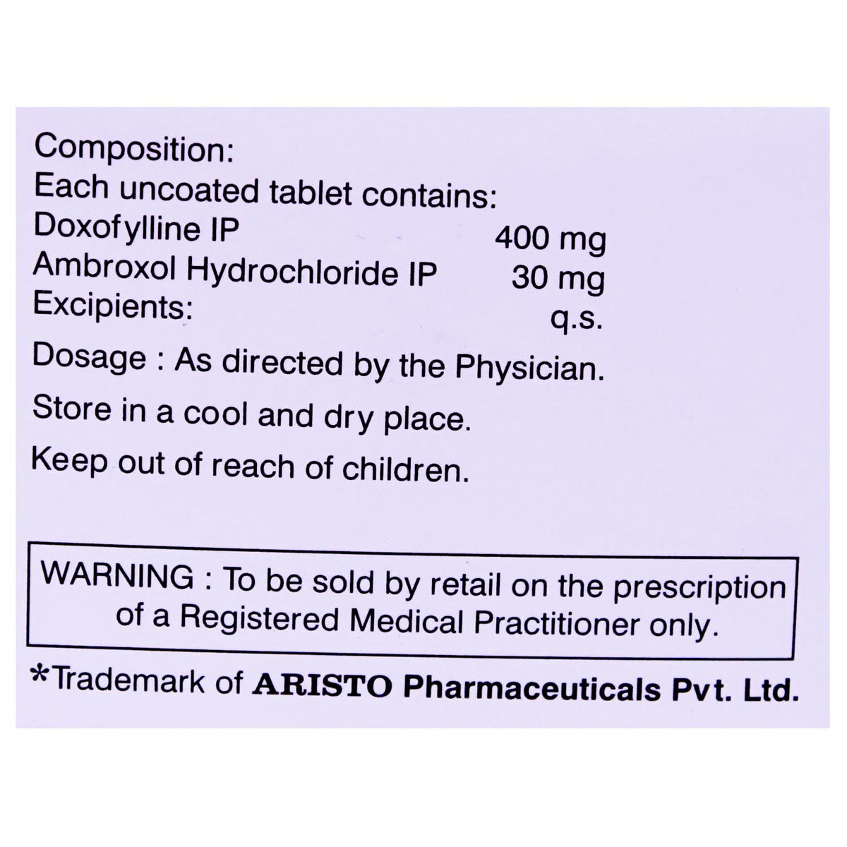 Doxomax XP Tablet 10's Price, Uses, Side Effects, Composition - Apollo ...