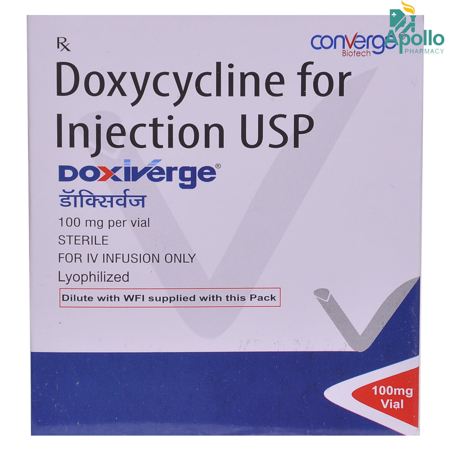 Doxiverge 100 mg Injection Price, Uses, Side Effects, Composition ...