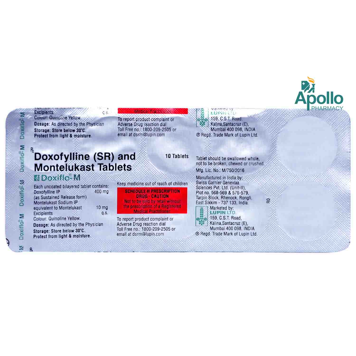 Doxiflo-M Tablet 10's Price, Uses, Side Effects, Composition - Apollo ...