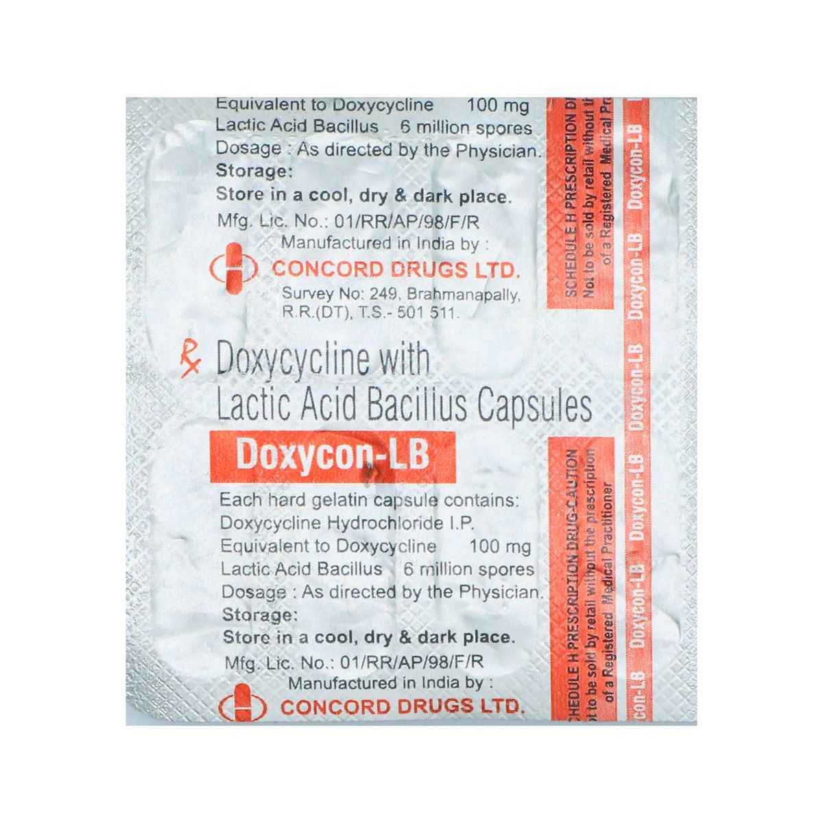 Doxycon-LB Capsules 10's Price, Uses, Side Effects, Composition ...