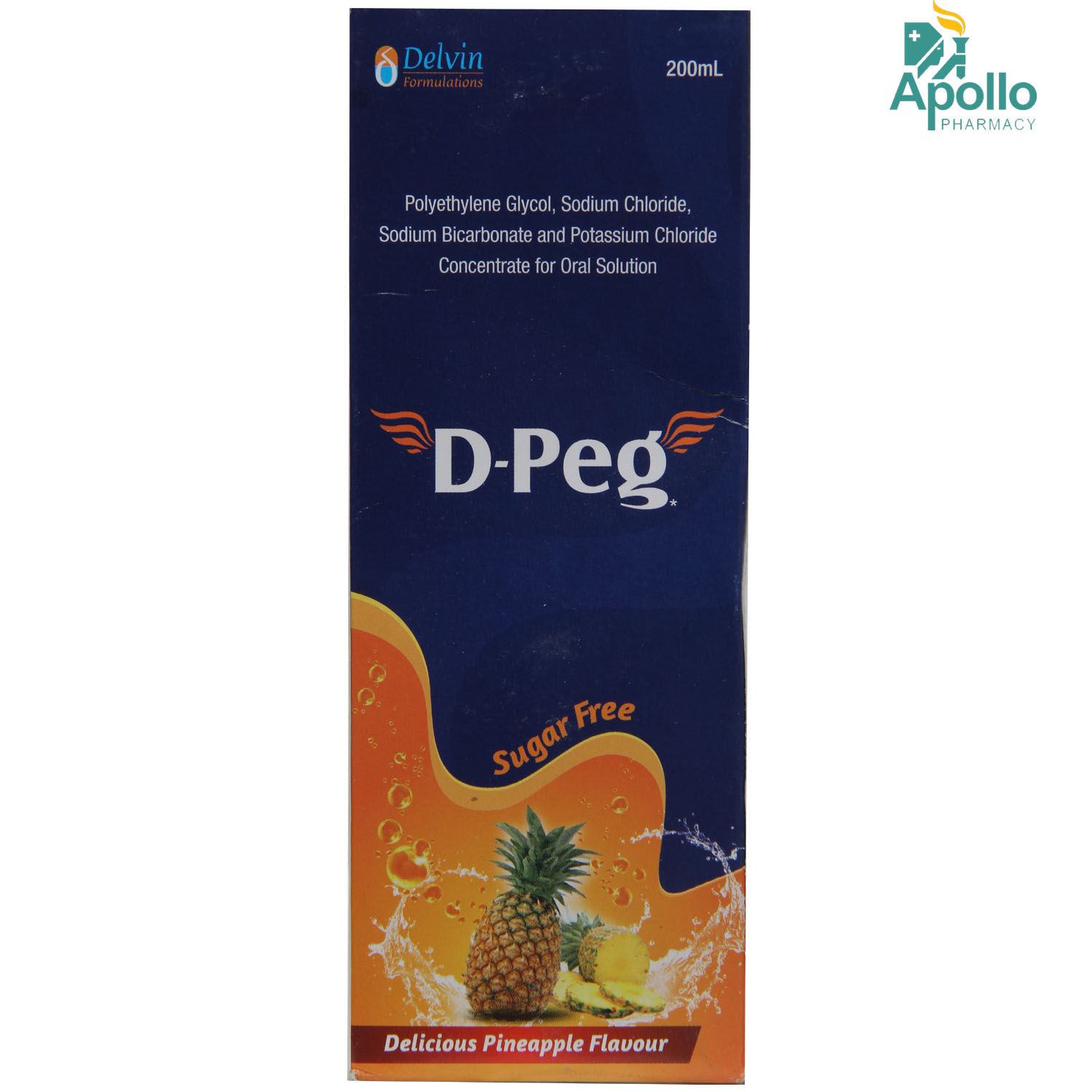 D-Peg Pineapple Flavour Oral Solution 200 ml Price, Uses, Side Effects ...