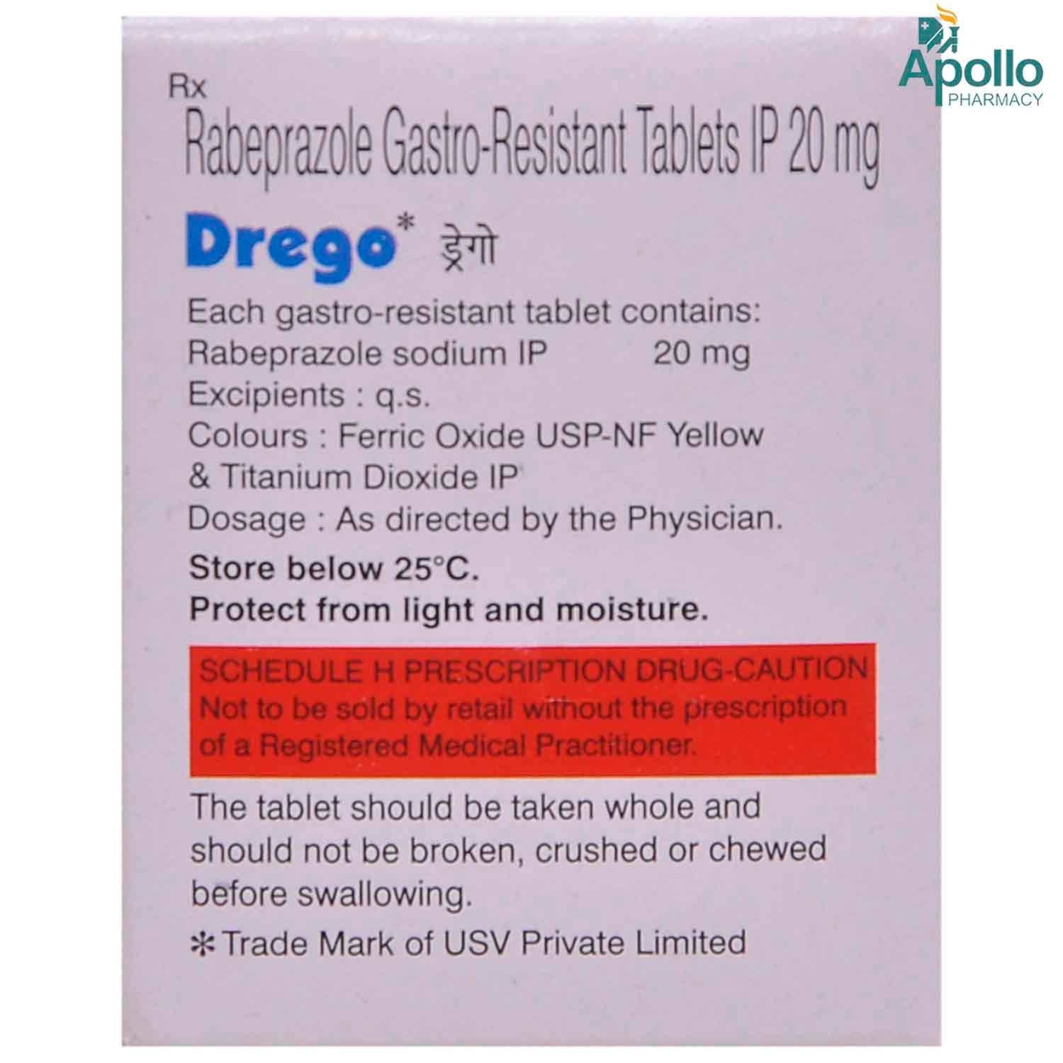 Drego Tablet 10's Price, Uses, Side Effects, Composition - Apollo Pharmacy