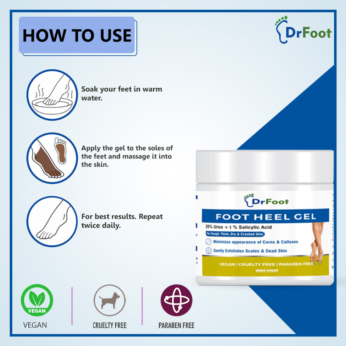 Dr Foot Foot Heel Gel, 100 gm Price, Uses, Side Effects, Composition ...
