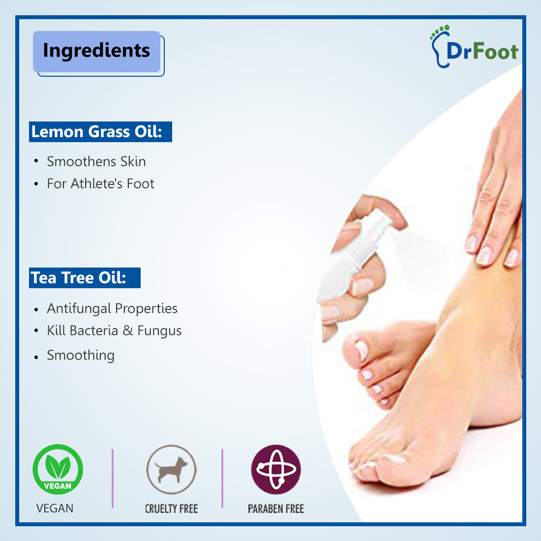 DrFoot Natural Foot Sanitizer & Shoe Deodorant Spray – 100ml Price ...