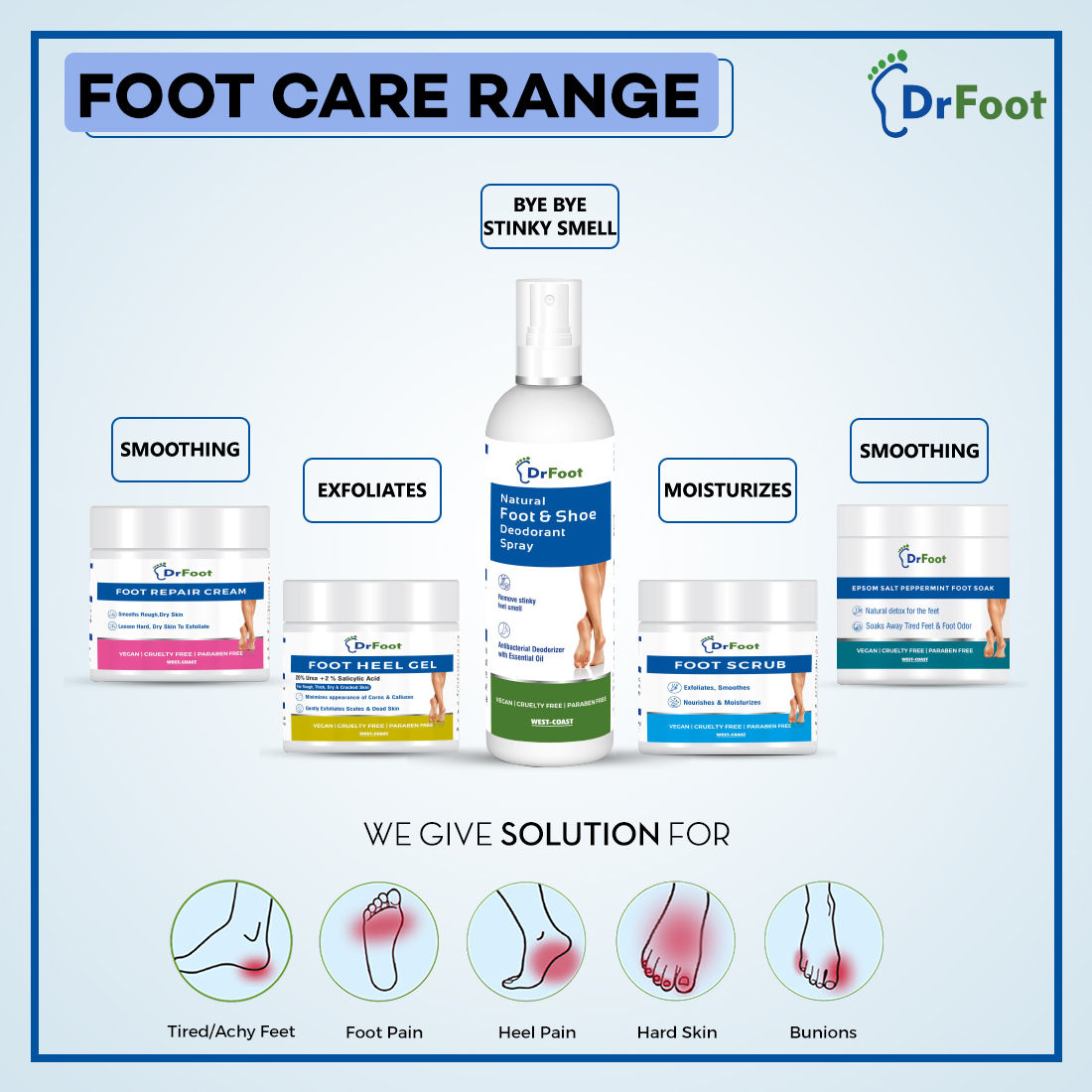 DrFoot Natural Foot Sanitizer & Shoe Deodorant Spray – 100ml Price ...