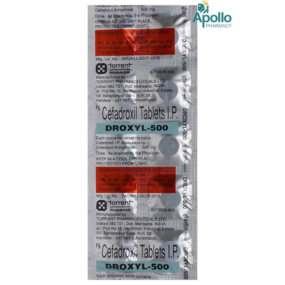 Droxyl-500 Tablet 10's Price, Uses, Side Effects, Composition - Apollo ...