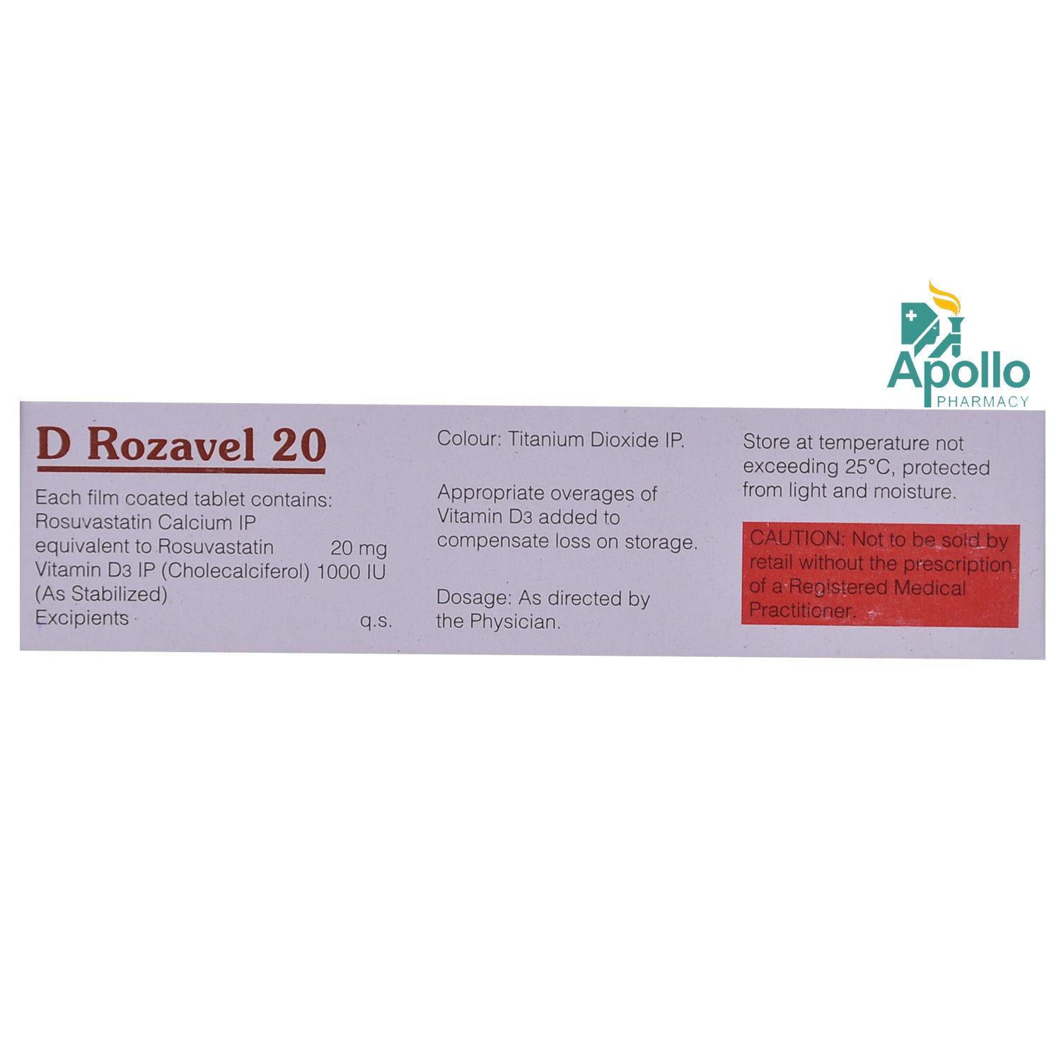 D ROZAVEL 20MG TABLET Price, Uses, Side Effects, Composition - Apollo ...