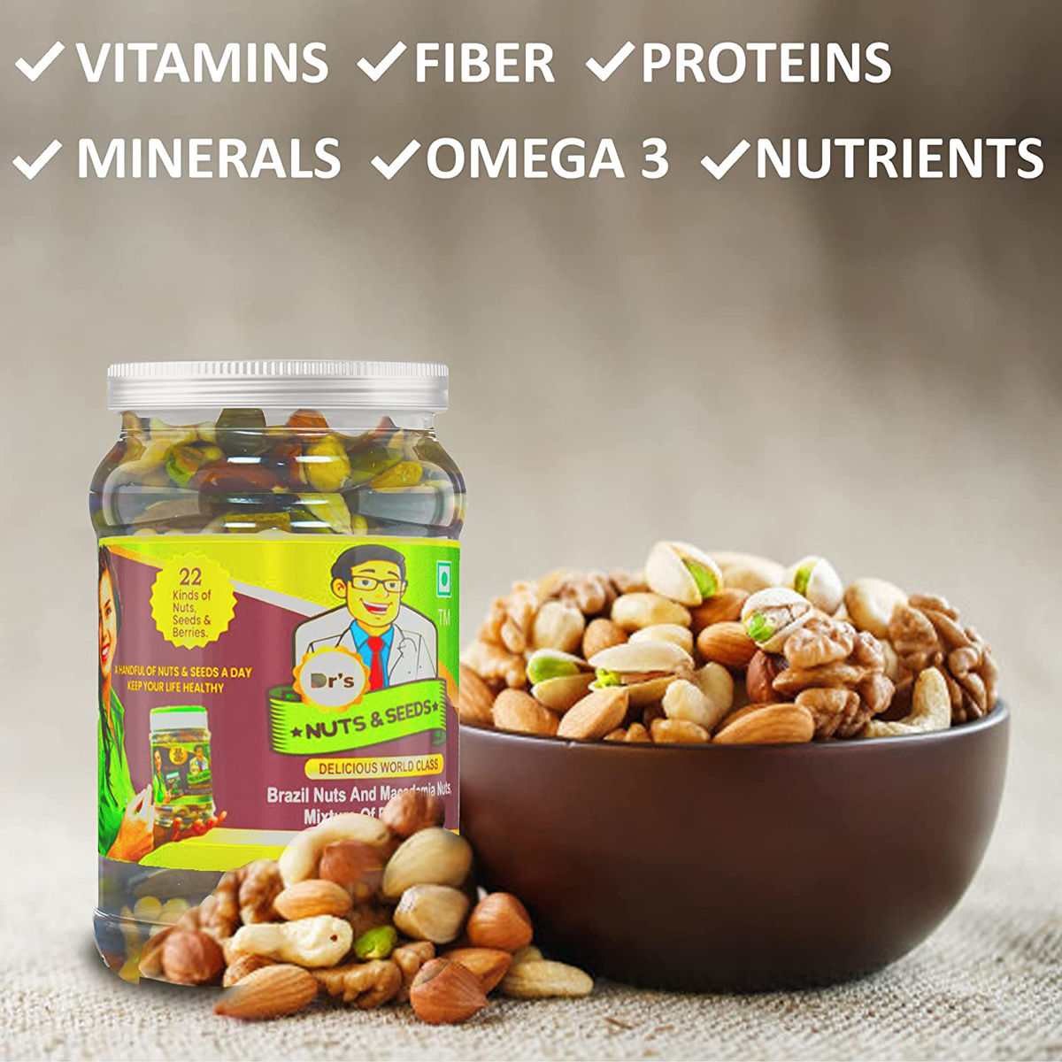 Dr's Nuts & Seeds Natural, Healthy Dried Fruits Mixture, 300 gm Price ...