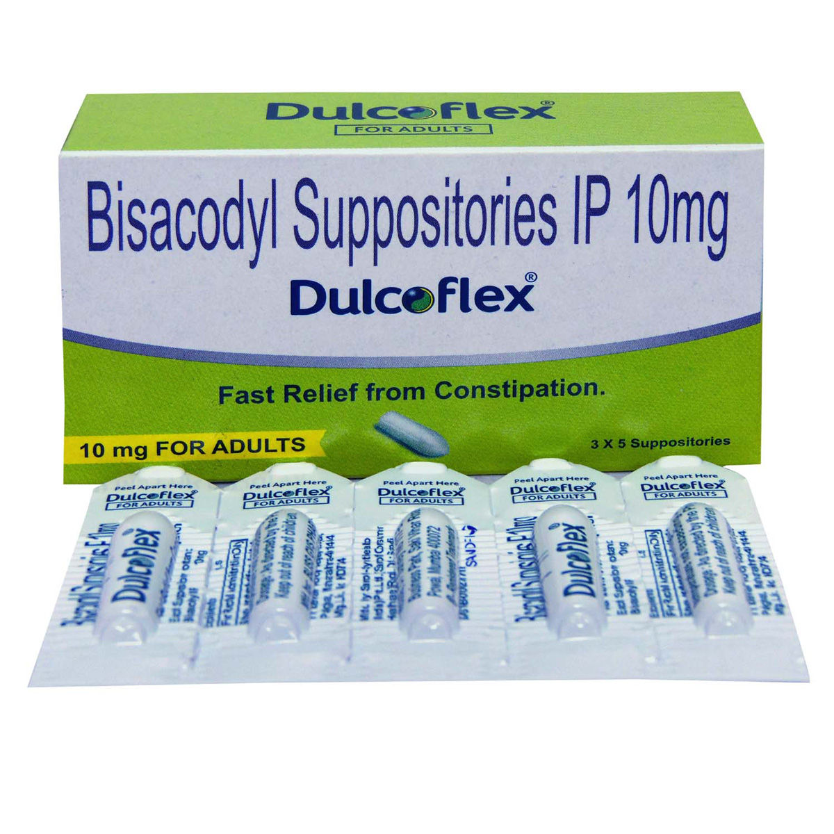 Dulcoflex 10 mg Adults Suppositories 5's Price, Uses, Side Effects ...