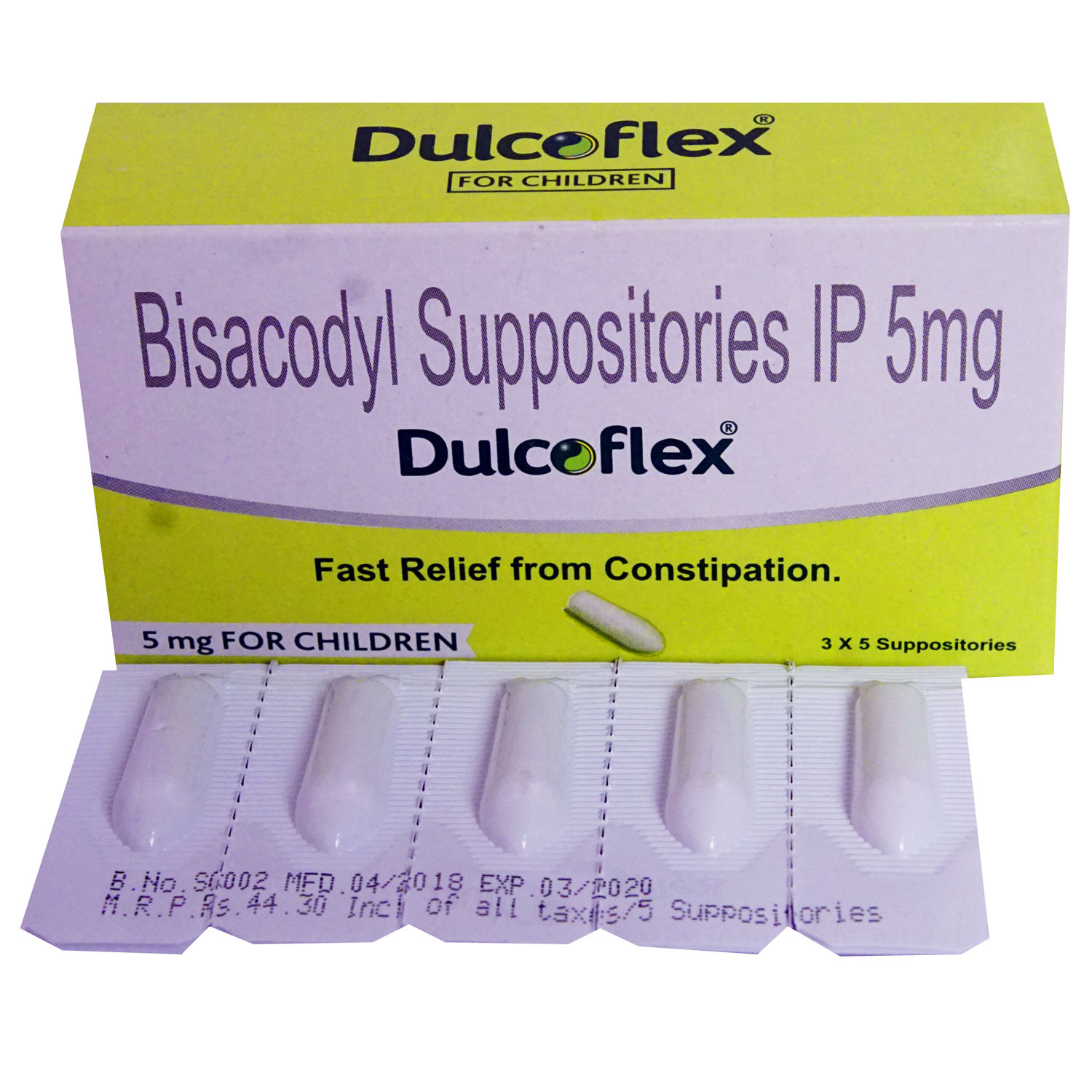 Dulcoflex 5 mg Suppository for Children 5's Price, Uses, Side Effects ...