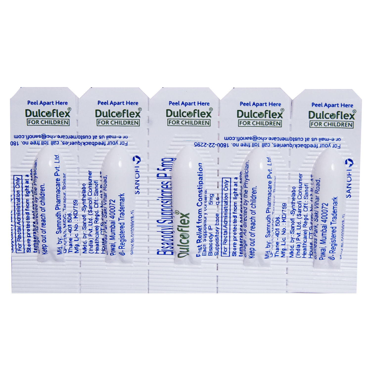 Dulcoflex 5 mg Suppository for Children 5's Price, Uses, Side Effects ...