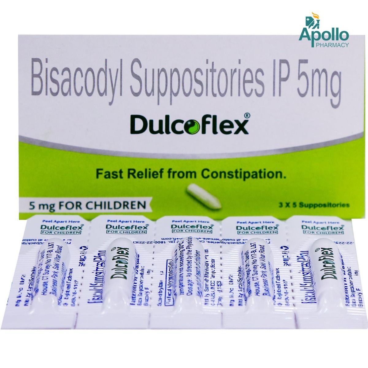 Dulcoflex 5mg Suppository for Children 5's Price, Uses, Side Effects ...