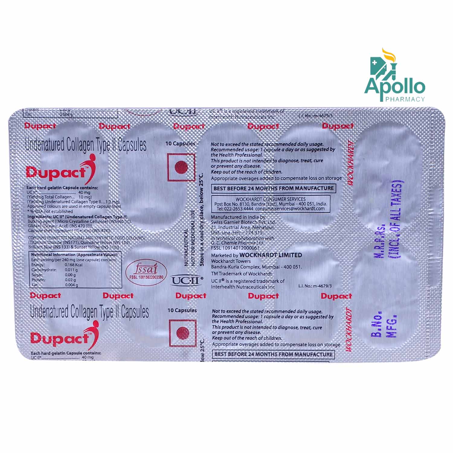 DUPACT CAPSULE 10'S Price, Uses, Side Effects, Composition - Apollo ...